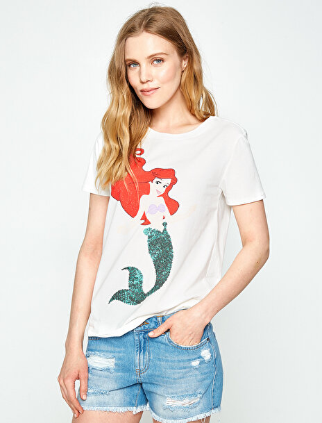 Koton Kadın The Little Mermaid T-Shirt Koton Kadın The Little Mermaid T-Shirt