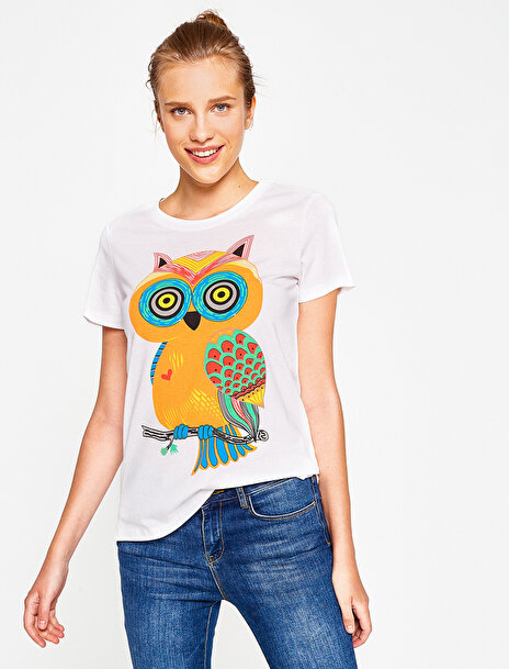 Koton Kadın Hayvan Figürlü T-Shirt