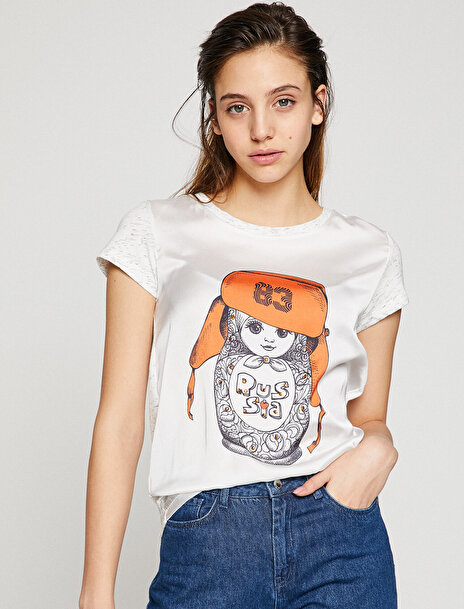 Koton Kadın Baskılı T-Shirt