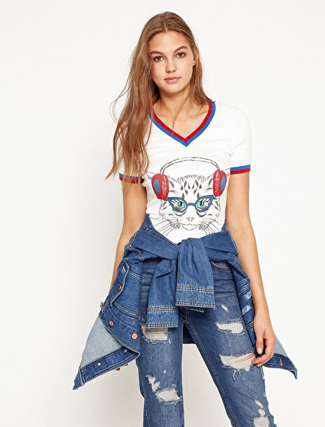 Koton Kadın Baskılı T-Shirt