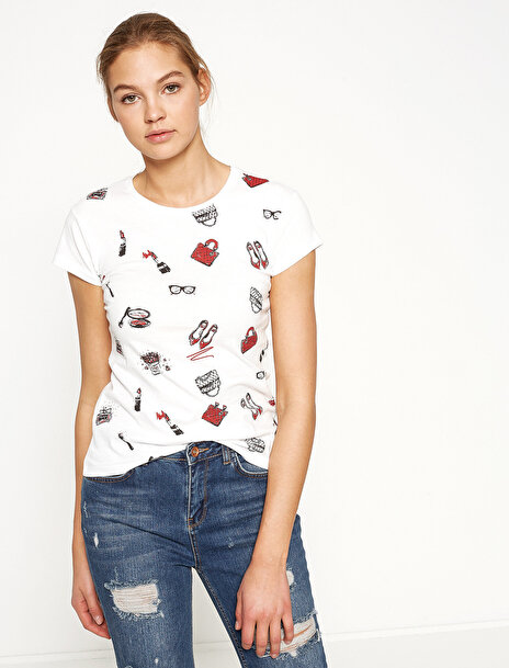 Koton Kadın Baskılı T-Shirt