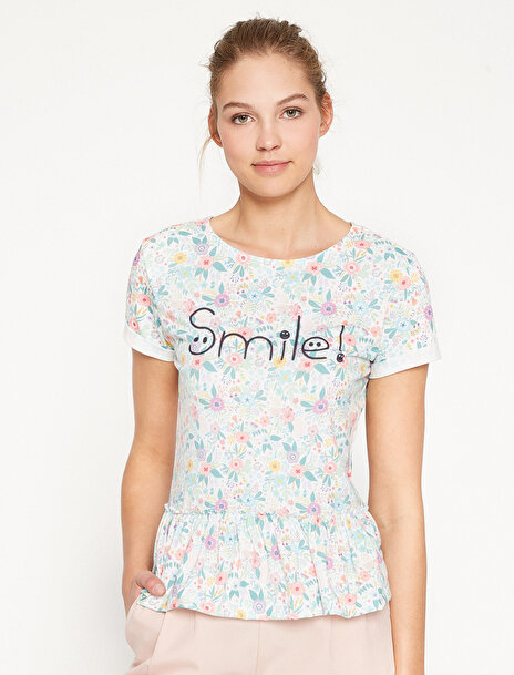 Koton Kadın Yazılı Baskılı T-Shirt