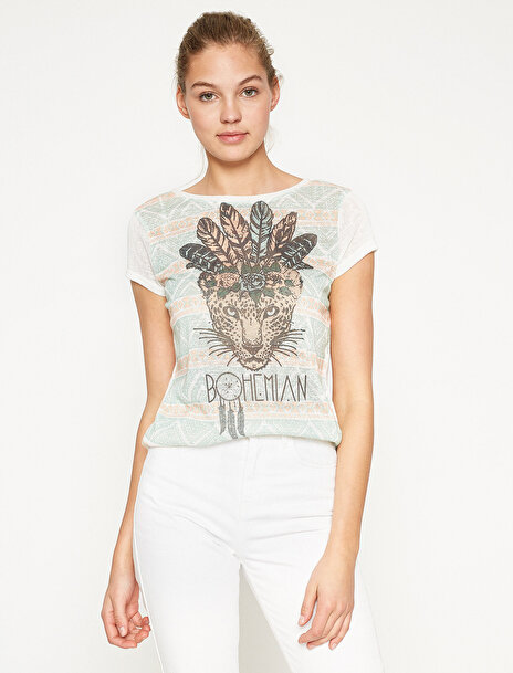 Koton Kadın Baskılı T-Shirt