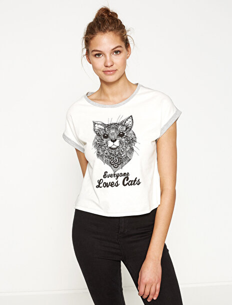 Koton Kadın Baskılı T-Shirt