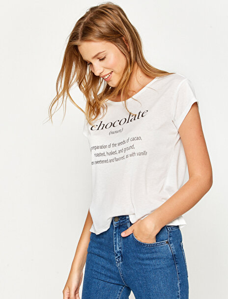Koton Kadın Yazılı Baskılı T-Shirt