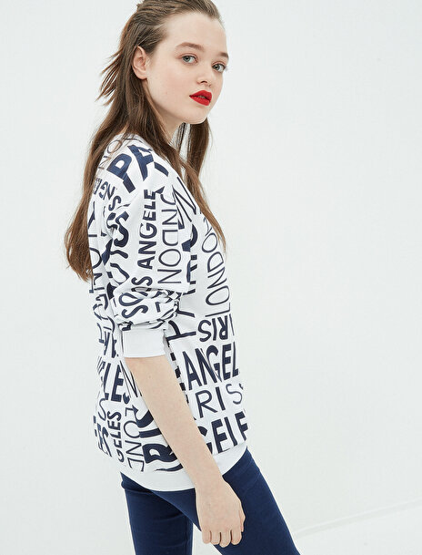 Koton Kadın Yazı Baskılı Sweatshirt