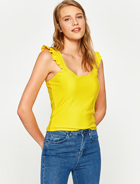 Koton Kadın Fırfır Detaylı Atlet