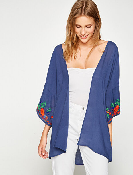 Koton Kadın İşlemeli Kimono Koton Kadın İşlemeli Kimono