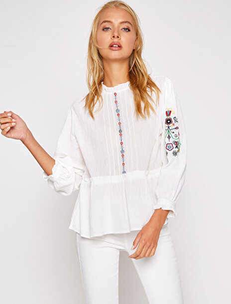 Koton Kadın İşlemeli Bluz
