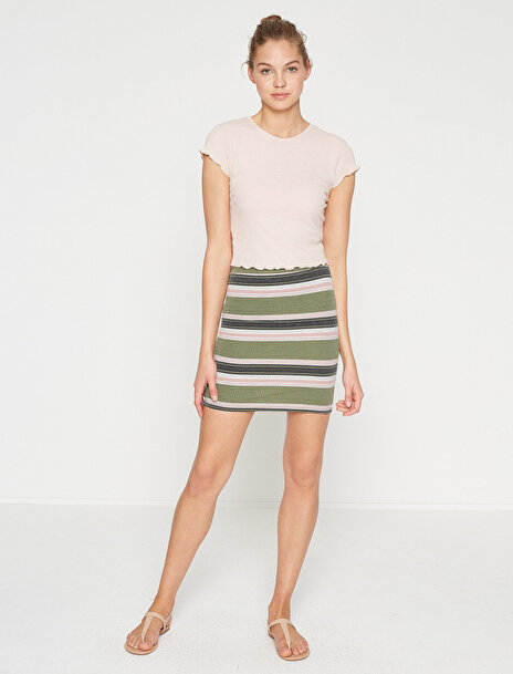 Koton Kadın Çizgili Etek