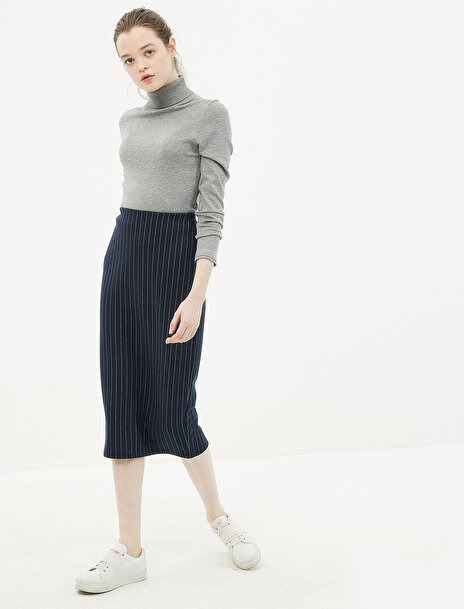 Koton Kadın Çizgili Etek