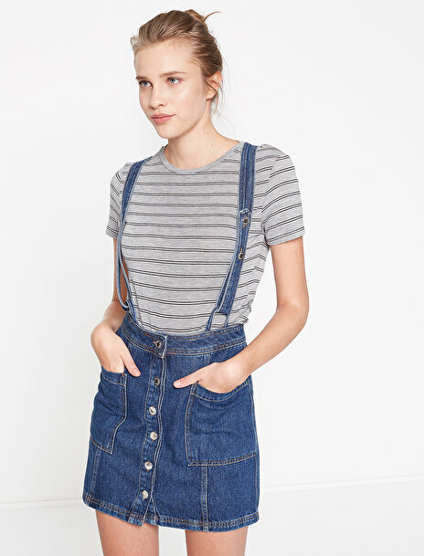 Koton Kadın Cep Detaylı Jean Tulum Koton Kadın Cep Detaylı Jean Tulum