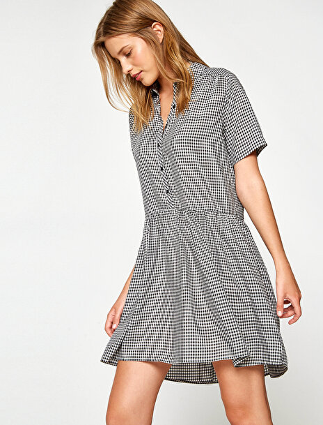 Koton Kadın Kareli Elbise