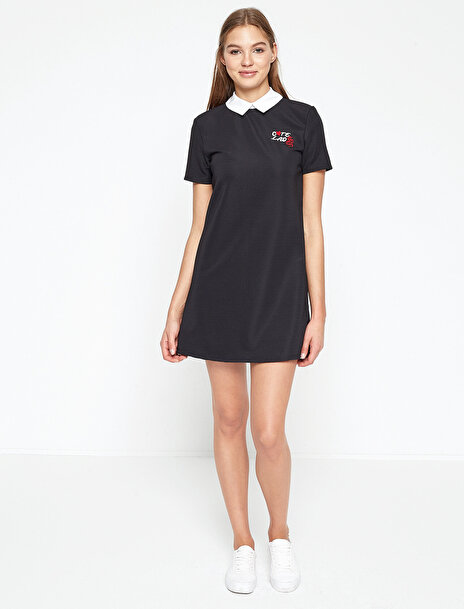 Koton Kadın Yazı İşlemeli Elbise