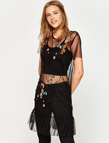 Koton Kadın İşlemeli Elbise