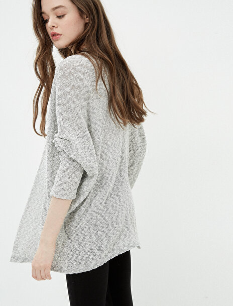 Koton Kadın Düz Triko Hırka