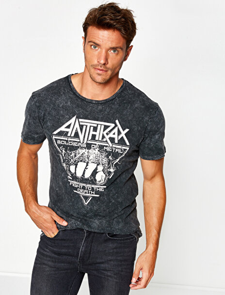 Koton Erkek Müzik Lisanslı Anthrax Baskılı T-Shirt Koton Erkek Müzik Lisanslı Anthrax Baskılı T-Shirt