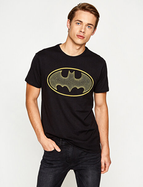 Koton Erkek Batman İşlemeli T-Shirt