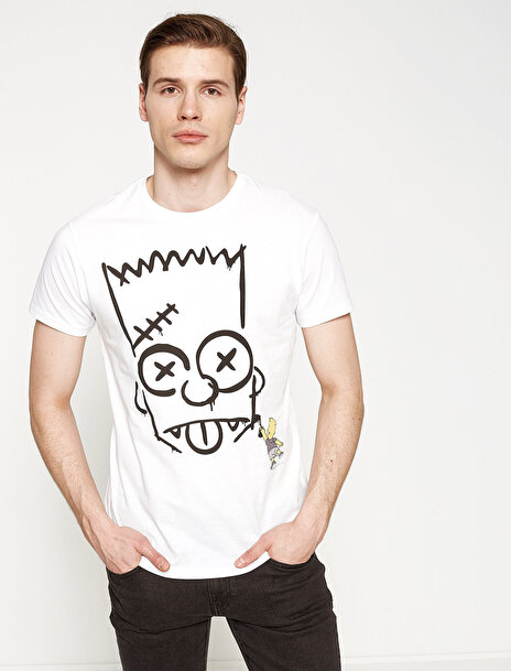 Koton Erkek Simpson's Baskılı T-Shirt