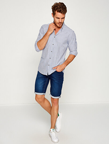 Koton Erkek Cep Detaylı Jean Şort