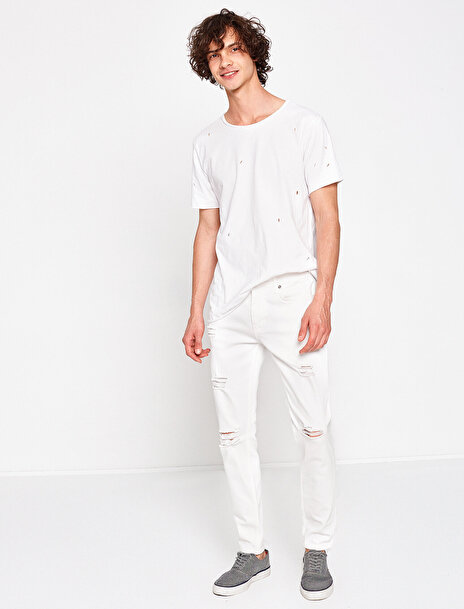 Koton Erkek Destroyed Brad Jean Pantolon