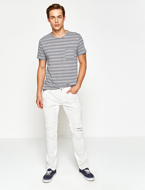 Koton Erkek Yırtık Detaylı Pantolon