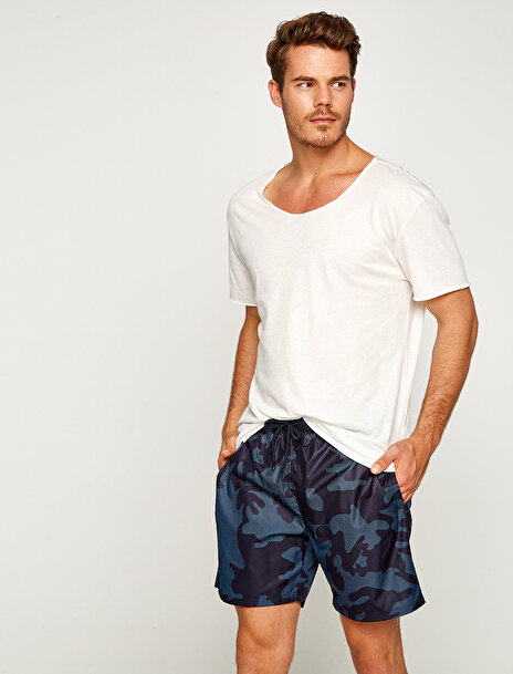 Koton Erkek Kamuflaj Desenli Deniz Şortu Koton Erkek Kamuflaj Desenli Deniz Şortu