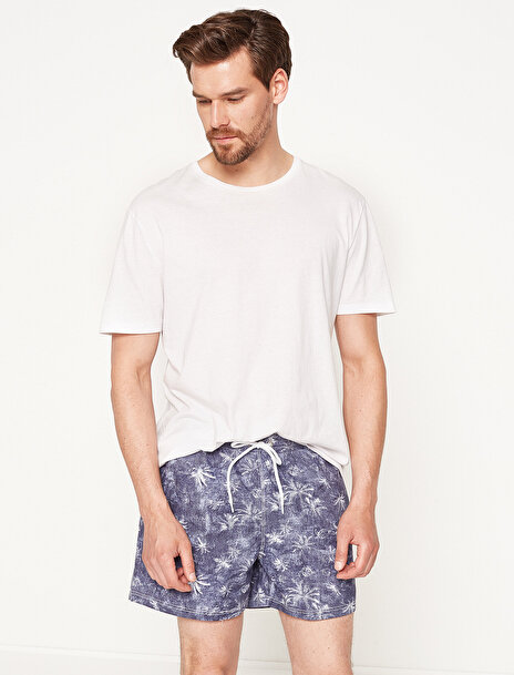 Koton Erkek Desenli Deniz Şortu
