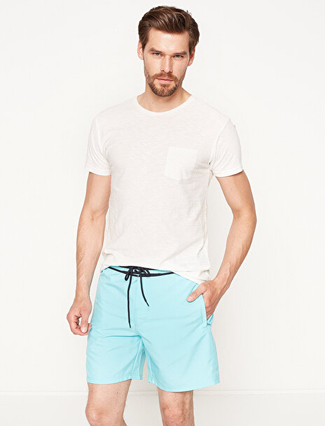 Koton Erkek Beli Bağlamalı Deniz Şortu