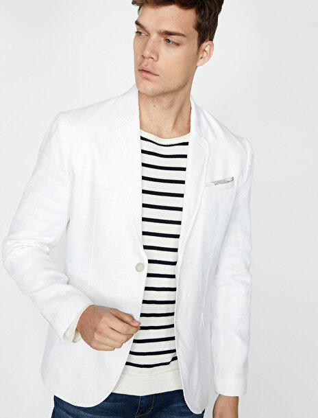 Koton Erkek Keten Blazer Ceket
