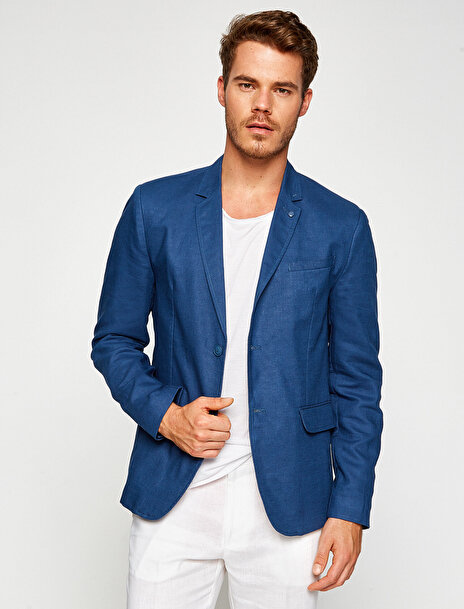 Koton Erkek Keten Blazer Ceket