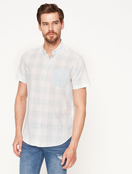 Koton Erkek Klasik Yaka Kısa Kollu Gömlek