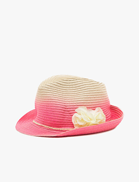 Koton Kız Çocuk Çiçekli Hasır Şapka