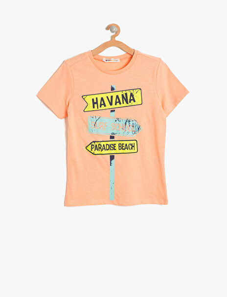 Koton Erkek Çocuk Yazılı Baskılı T-Shirt