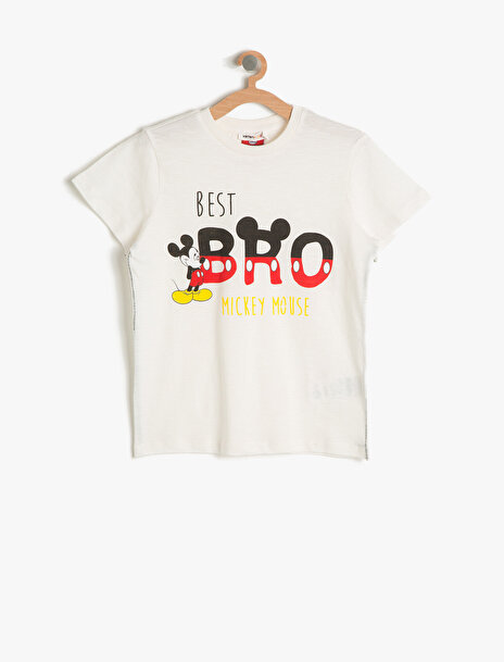 Koton Erkek Çocuk Mickey Lisanslı Baskılı T-Shirt