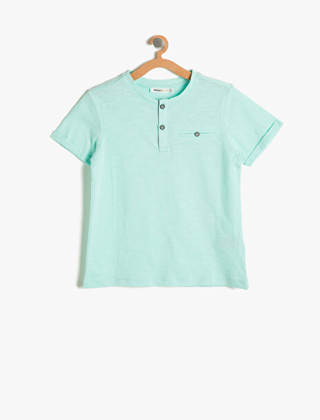 Koton Erkek Çocuk Bisiklet Yaka T-Shirt