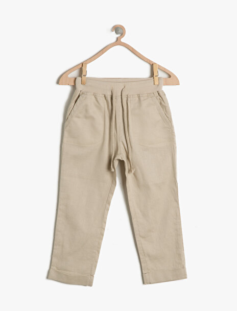 Koton Erkek Çocuk Keten Beli Bağcıklı Pantolon Koton Erkek Çocuk Keten Beli Bağcıklı Pantolon