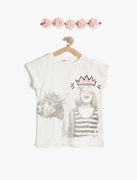 Koton Kız Çocuk Baskılı T-Shirt Seti