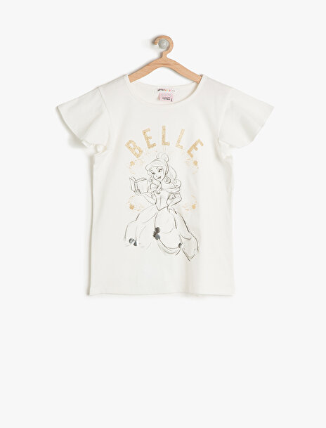 Koton Kız Çocuk Güzel ve Çirkin Baskılı T-Shirt