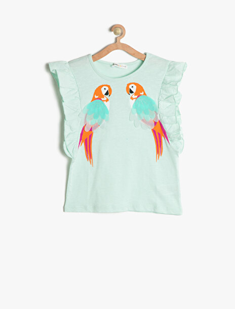 Koton Kız Çocuk 3 Boyutlu T-Shirt