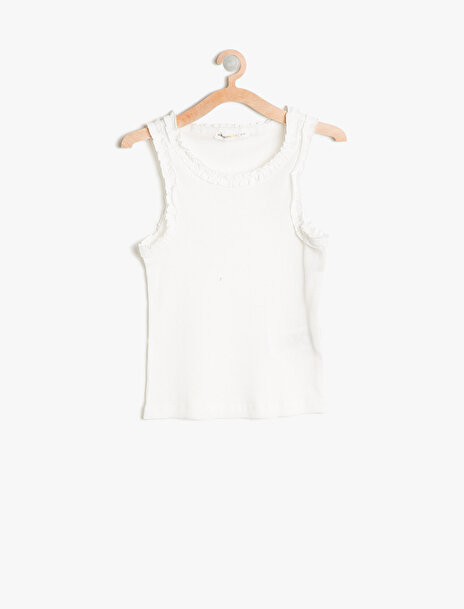 Koton Kız Çocuk Fırfır Detaylı Atlet