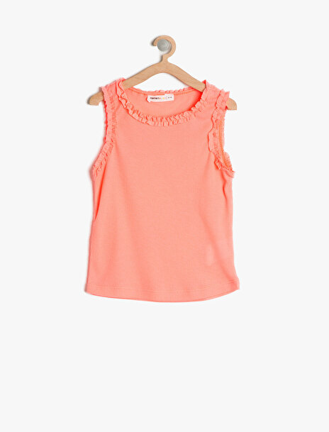 Koton Kız Çocuk Fırfır Detaylı Atlet