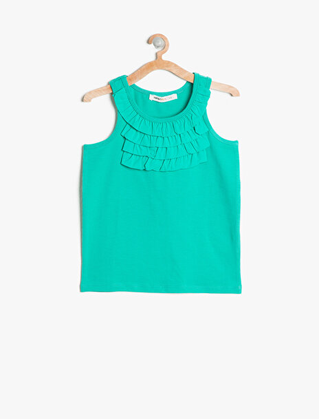 Koton Kız Çocuk Fırfır Detaylı Atlet