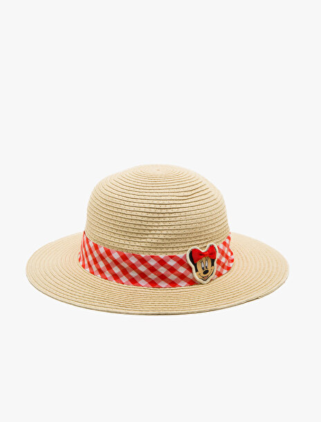 Koton Kız Çocuk Minnie By Koton Hasır Şapka