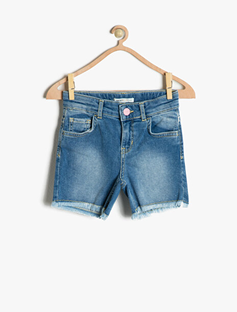 Koton Kız Çocuk Normal Bel Jean Şort
