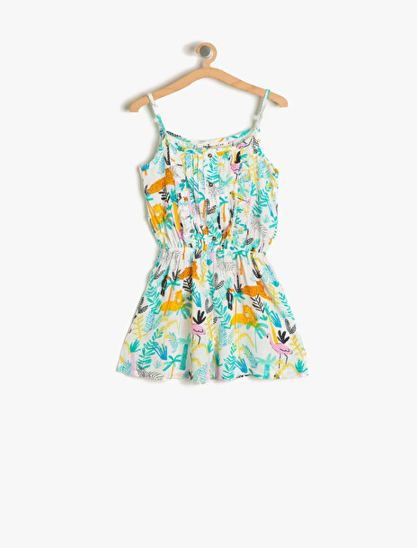 Koton Kız Çocuk Desenli Tulum