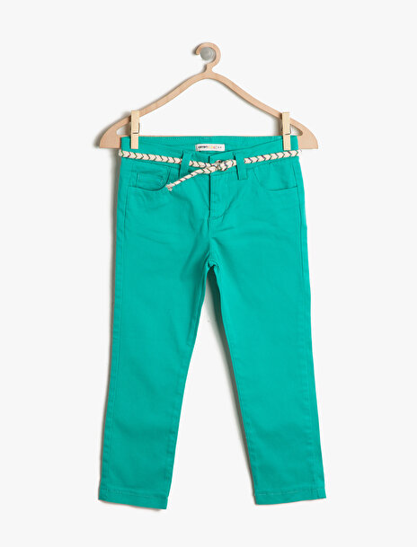Koton Kız Çocuk Kemerli Pantolon