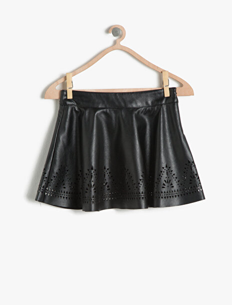 Koton Kız Çocuk Deri Görünümlü Etek