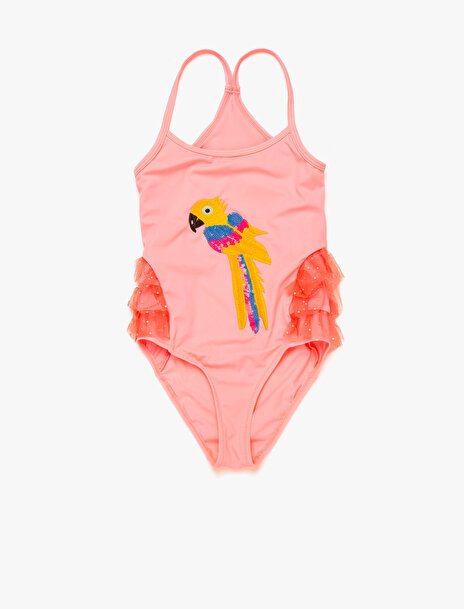 Koton Kız Çocuk Pul Detaylı Mayo