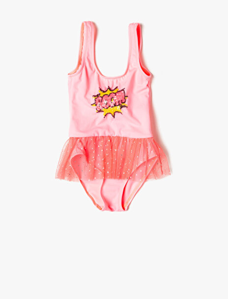 Koton Kız Çocuk Tül Detaylı Mayo